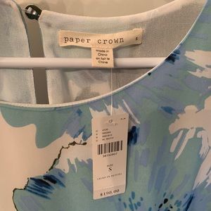Paper Crown | Dresses | Nwt Paper Crown Blue And White Dayflower Maxi ...